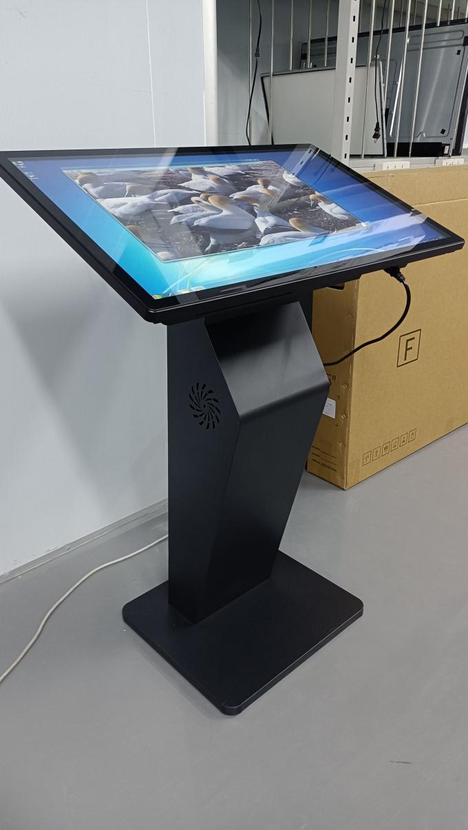 43 Inch Touch Screen Kiosk , Interactive Table Kiosk Floor Standing For ...