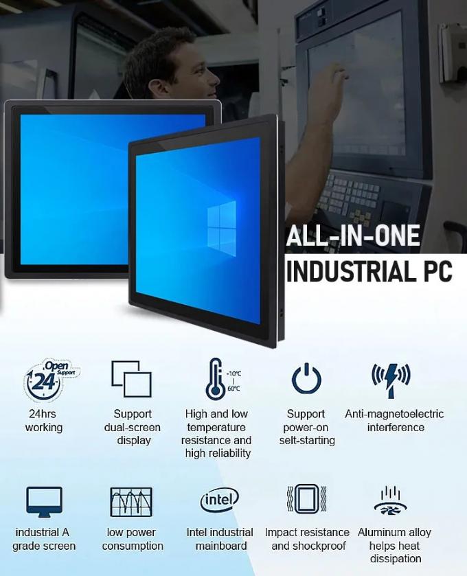 17 Inch Panel Mount Industrial Monitor 300 Nits 1280×1024 Resolution