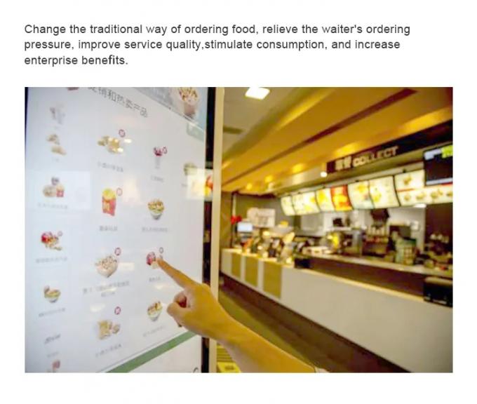 Interactive Self Service Ordering Kiosk , Multi Touch Fast Food Order ...