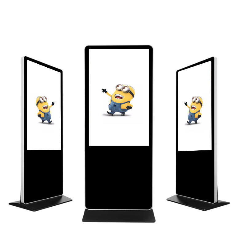 Customized Super Slim Floor Standing Digital Signage 1920×1080 Resolution