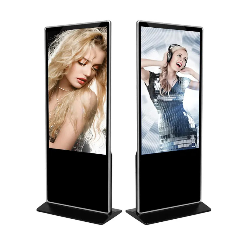 55" Floor Standing Digital Display Wide Viewing Angle LCD Advertising Totem