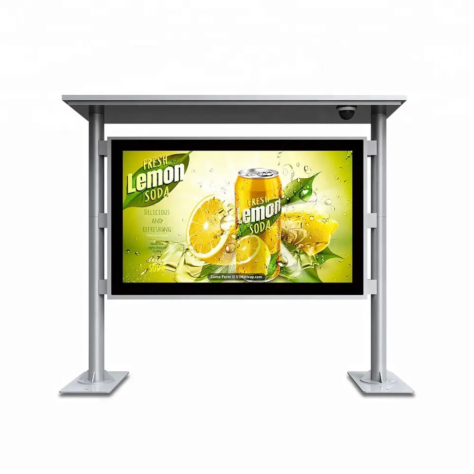 Floor Standing Outdoor LCD Digital Signage 2500 Nits 65 Inch For Bus ...